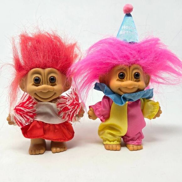 Russ | Toys | Russ Trolldoll Birthday Clown Cheerleader Red Hair Pink ...